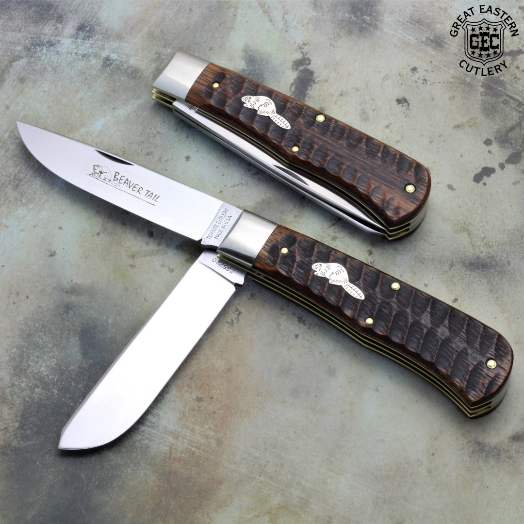Tidioute #23 - Pioneer Trapper - Jigged Brazilian Cherry Wood – OnlyKnives